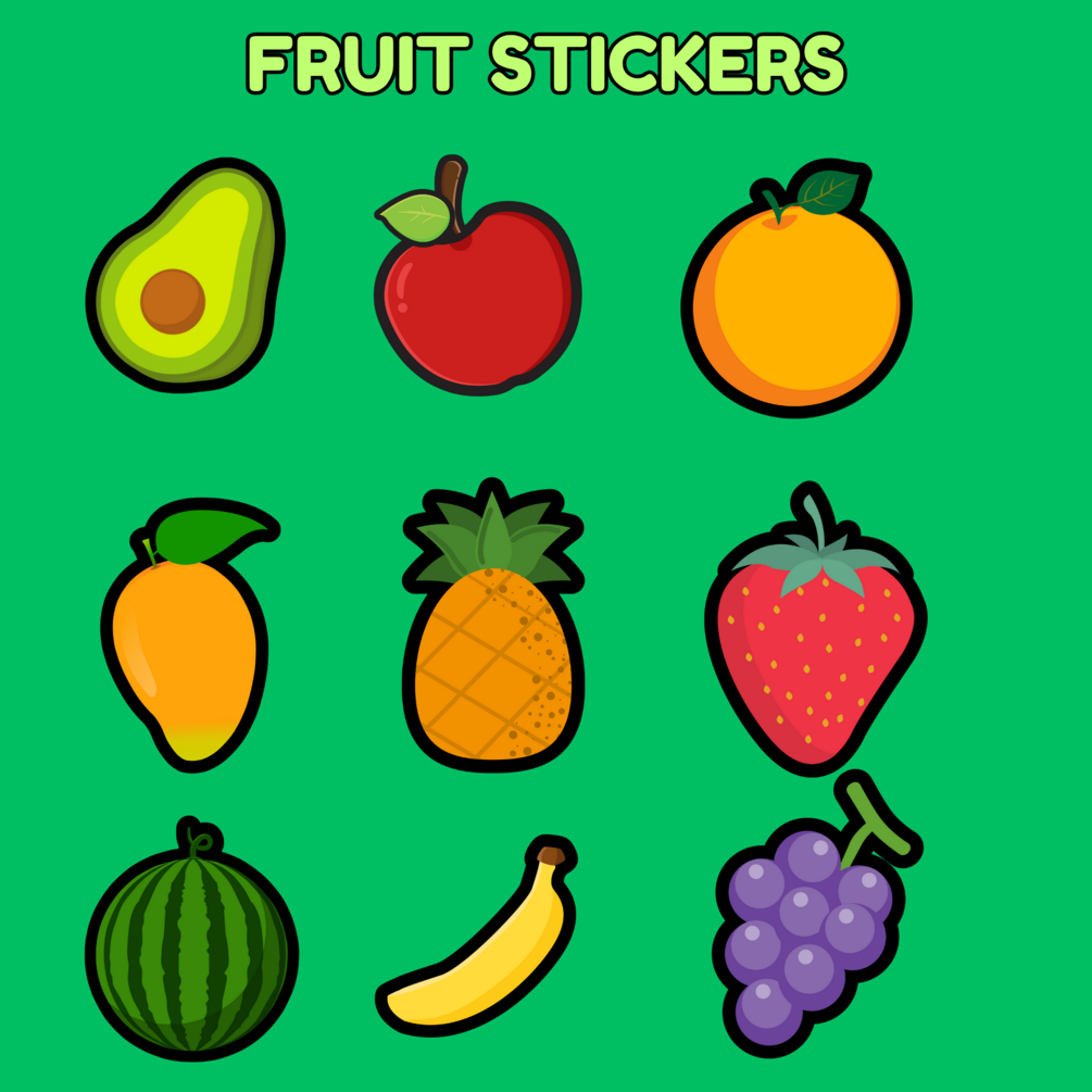 Printable Fruit Stickers