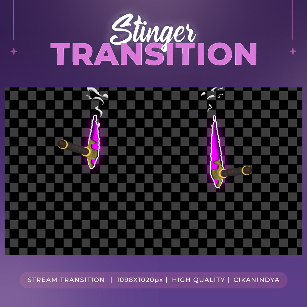 Animated Stinger Transition Mystic Spear | Glowing Purple Energy for ...
