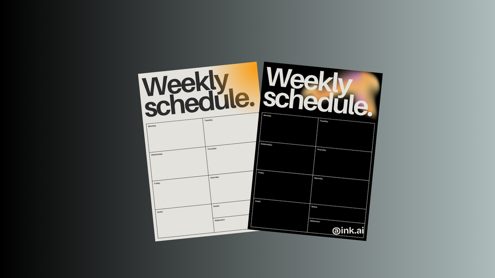 Glow Grid Weekly Planner Duo