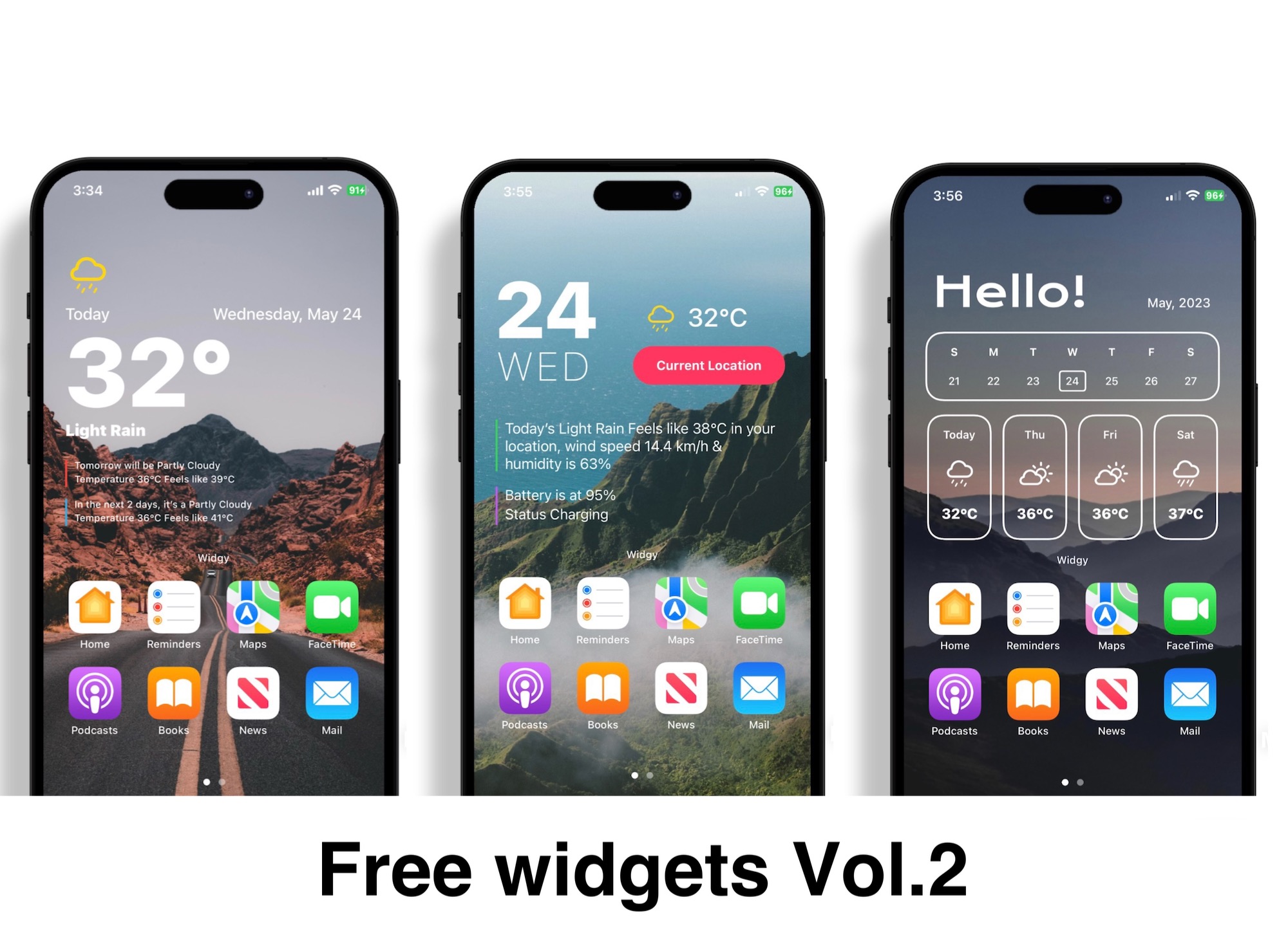 Free widgets Vol.2 for Widgy!