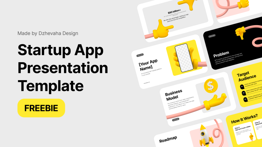 Startup App Presentation Template - Freebie