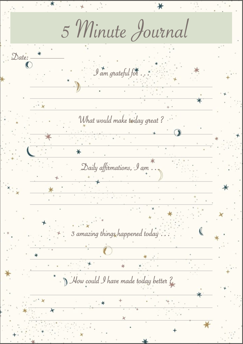 5 minutes journal