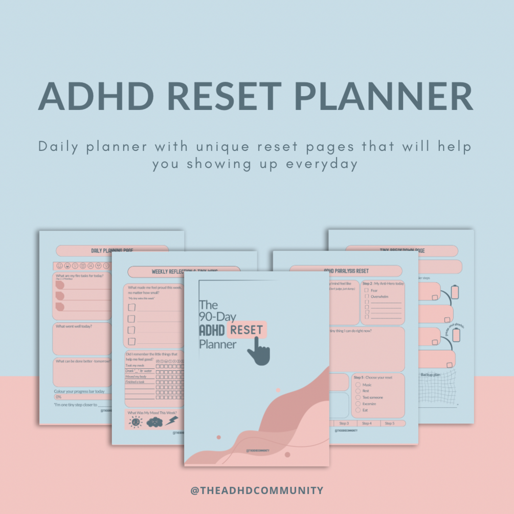 The 90 day ADHD Reset Planner – Tiny Steps, Real Progress