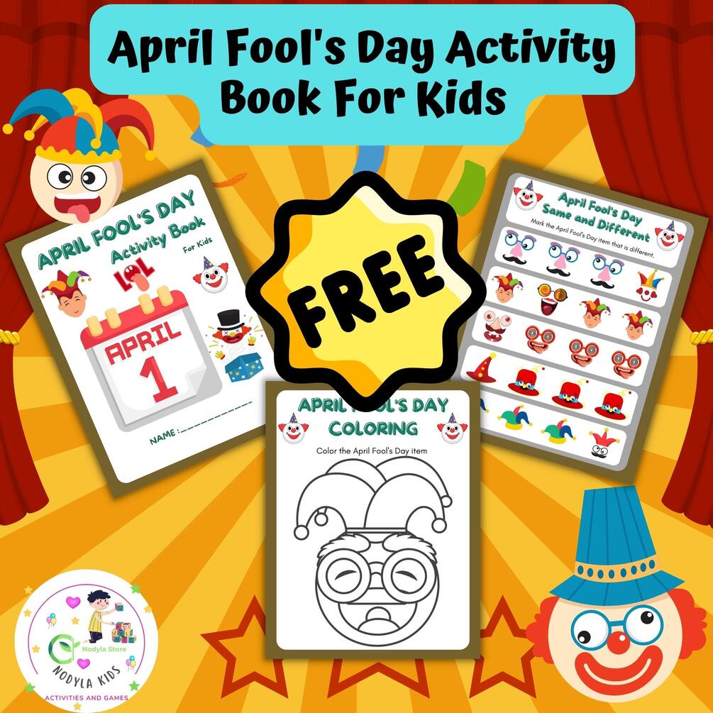 April Fool's Day Activity Book For Kids | April Activities