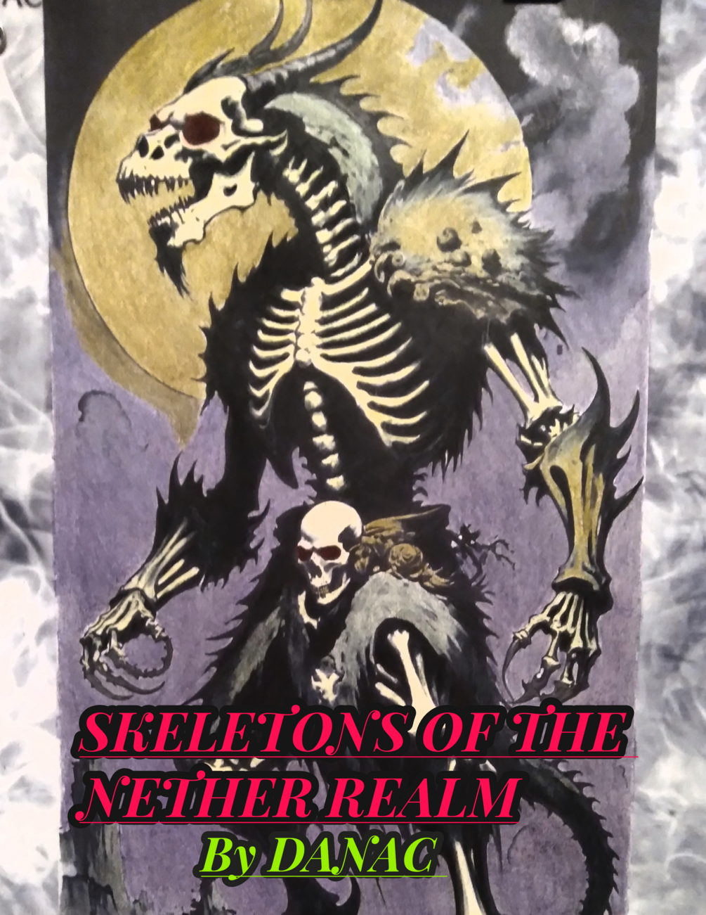 Skeletons of the nether realm coloring book