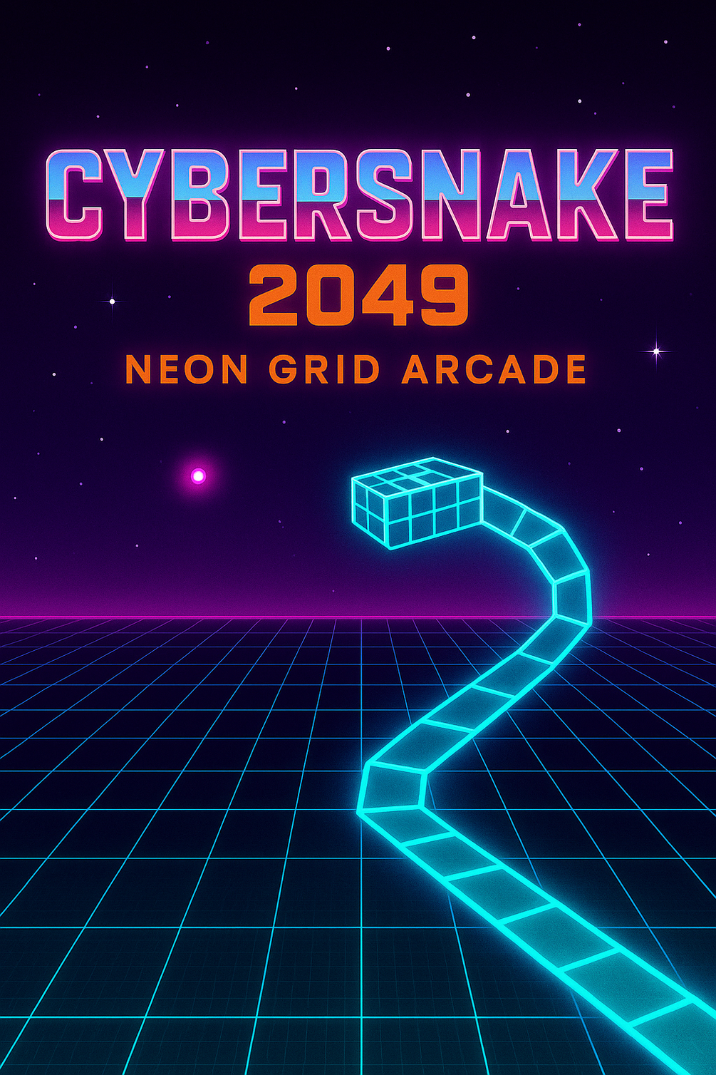 CyberSnake 2049 – Neon Grid Arcade