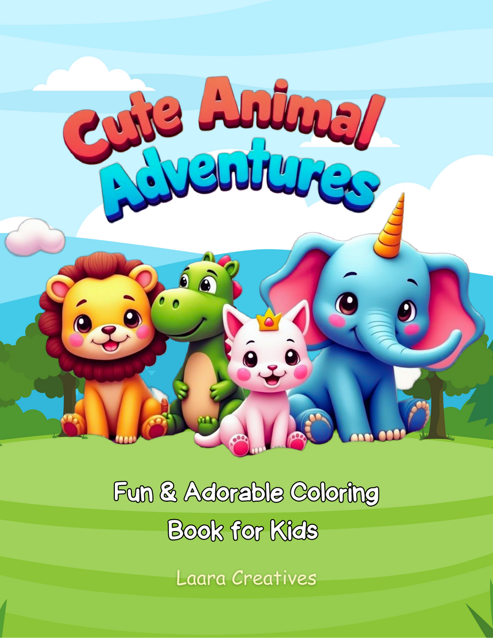 Cute Animal Adventures Coloring Book (Free Printable)