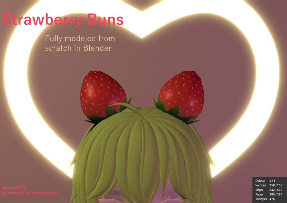 Strawberry Buns Asset For VRChat