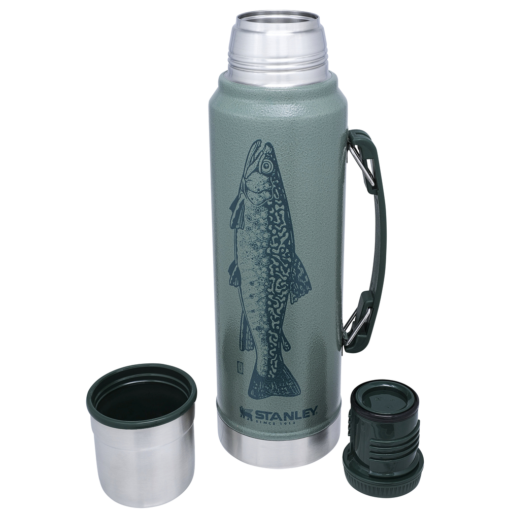Stanley Heritage Classic bottle with Peter Perch's brook trout design.