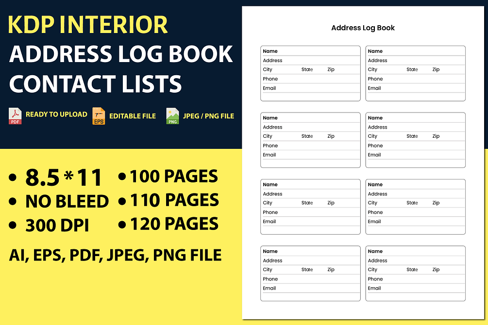 Address Log Book - Contact List KDP Interior