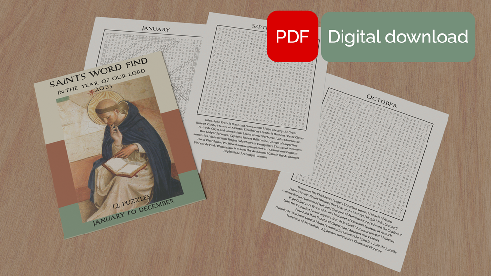 Saints Word Find Printable Digital Download