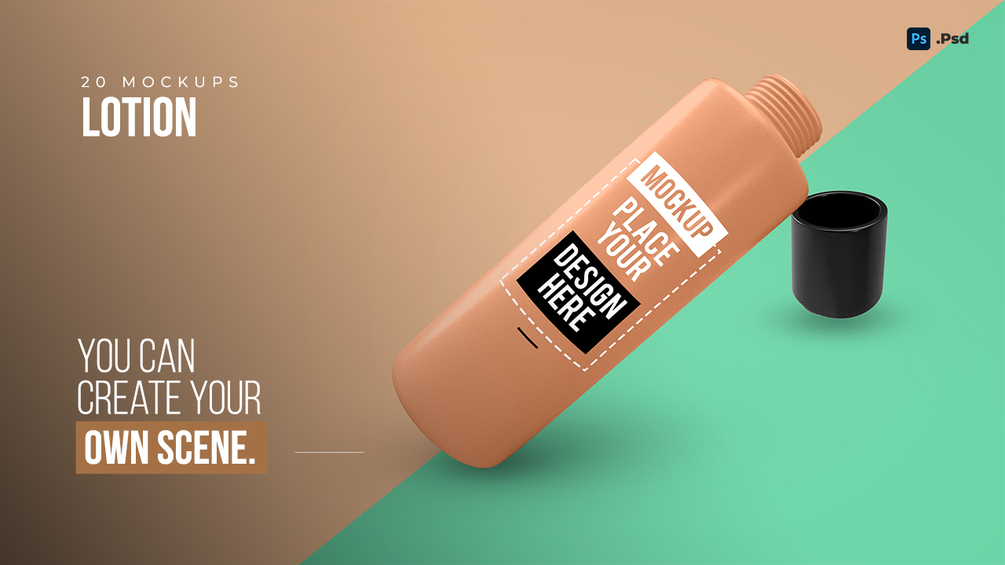 Lotion - 20 Mockup Scenes - PSDs