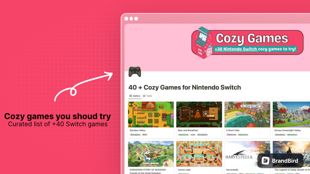 +40 Cozy Games for Nintendo Switch you should try!