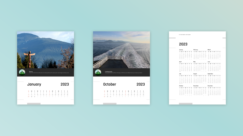 2023 Scenic Calendar of Vancouver, Canada