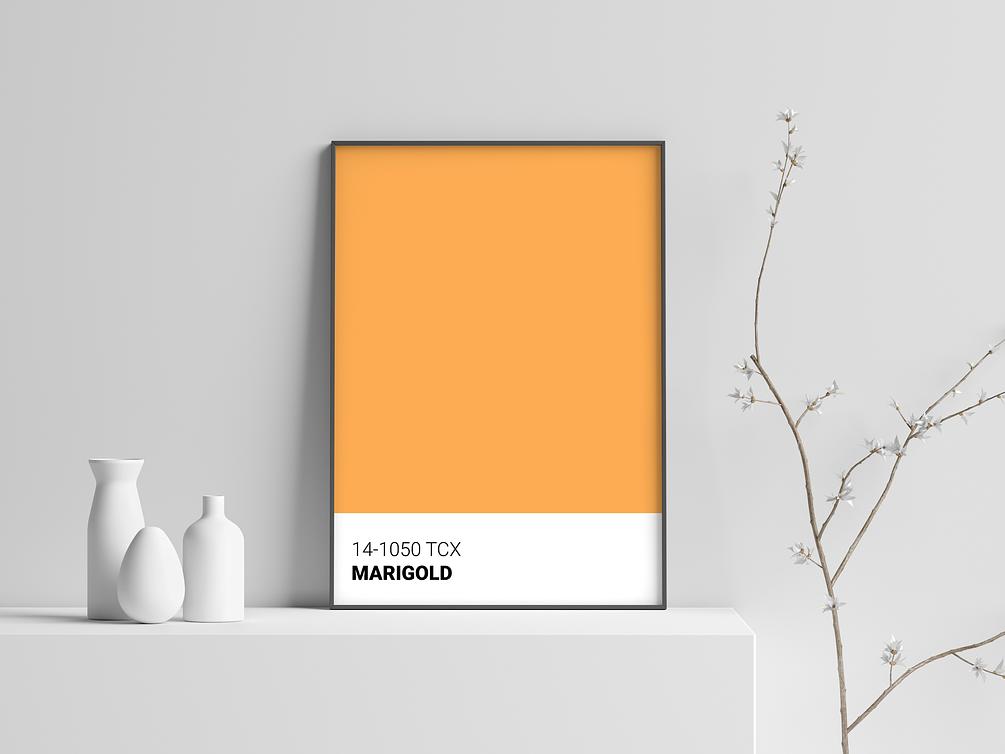 Marigold Pantone Color ART PRINT | Modern wall art | Watercolor Wall ...