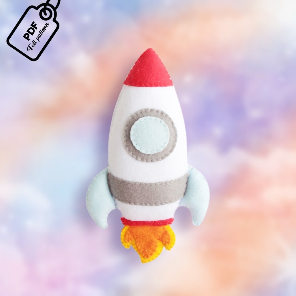 Felt rocket PDF pattern