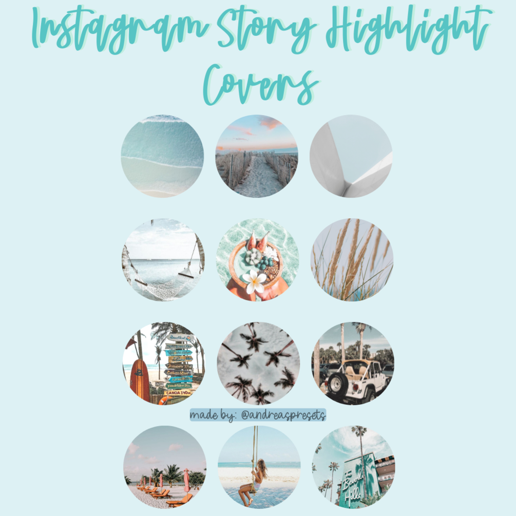 Beachy Instagram Highlight Covers