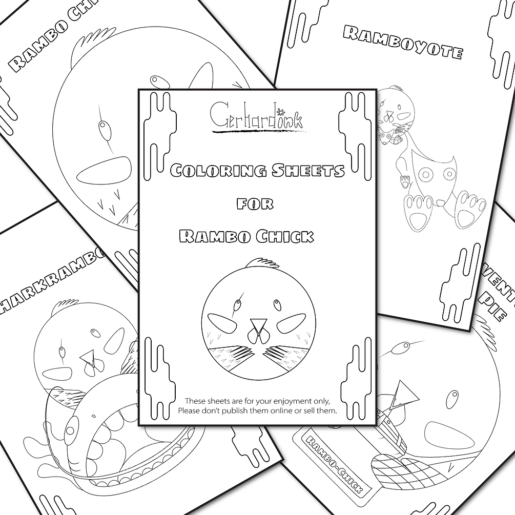 Coloring pages - Rambo chick