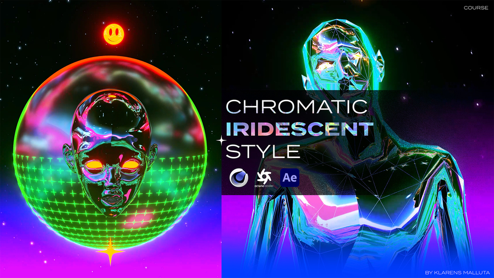 [Course] 3D Chromatic Iridescent Animation Style in Cinema4D Octane Render