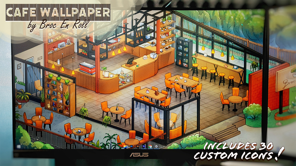 Premium Cafe Theme Wallpaper + Icon Pack