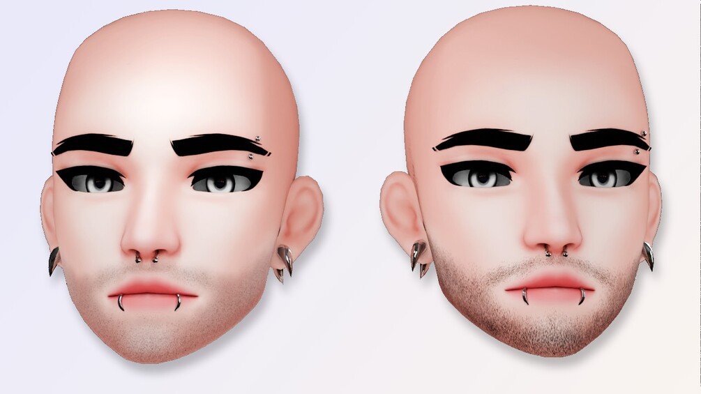 Stubble for ZinPia Mike head, Facial Hair Texture (UPDATE 030823)
