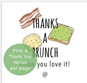 Brunch Thank You Notes