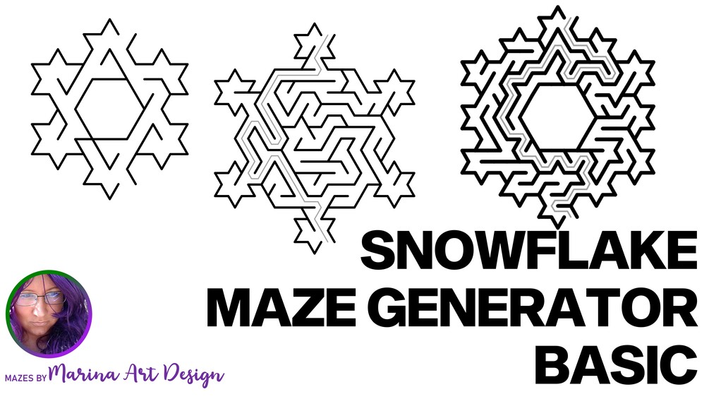 SNOWFLAKE MAZE GENERATOR - BASIC