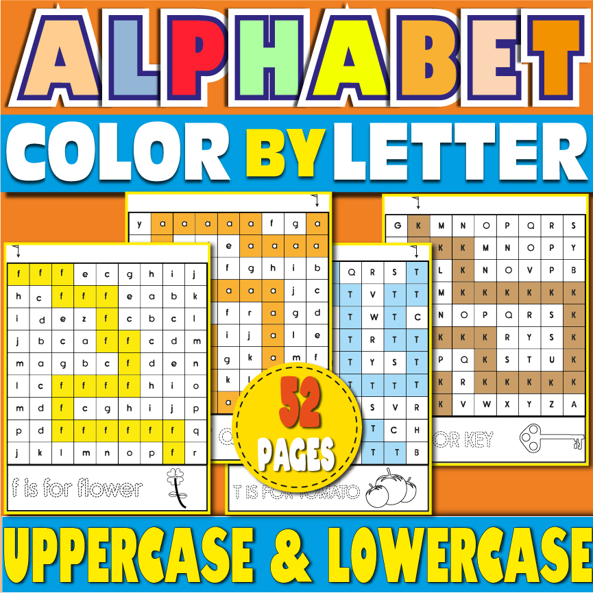 Color by Letter Worksheet - Alphabet Maze Worksheets - uppercase ...