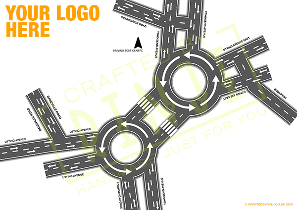 Personalised - Road Diagram - Double Roundabout Norris Green