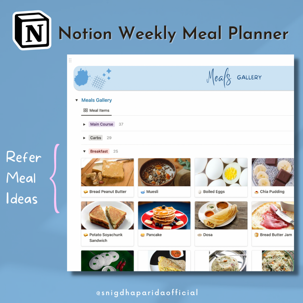 Notion Weekly Meal Planner