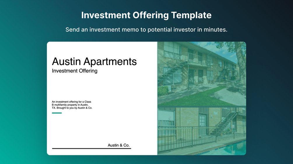 Real Estate Investment Offering Template