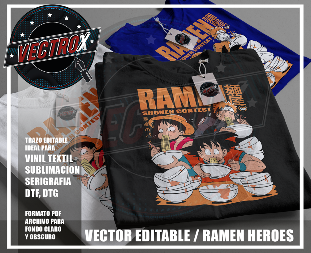 Vector Editable - Ramen Heroes
