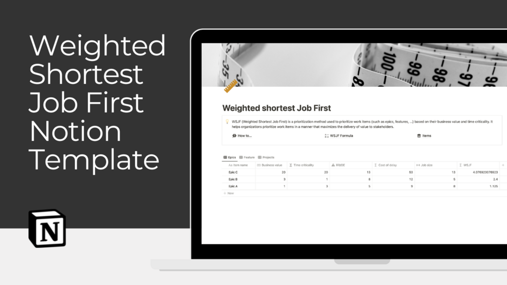 Weighted Shortest Job First Notion template