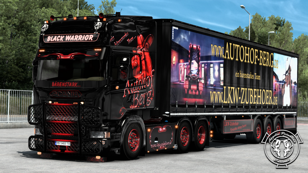Scania R "Black Warrior" Combo Skin (RJL)