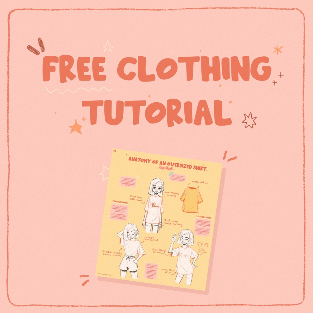 How to draw an oversized t-shirt - Tutorial