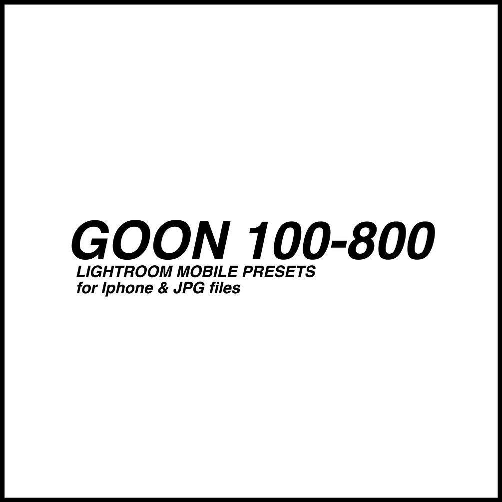 GOON 100-800 Lightroom mobile presets
