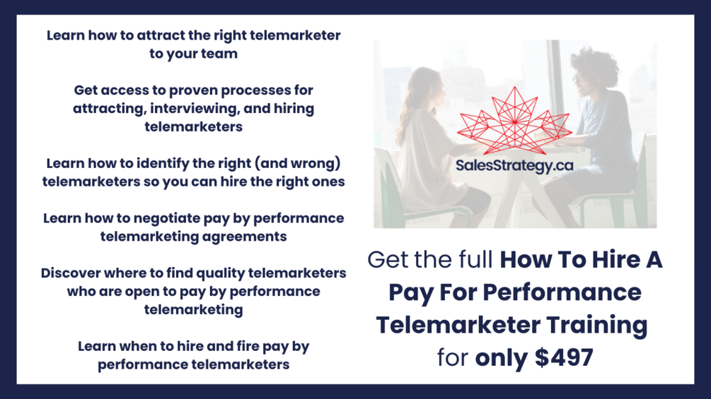 How To Hire A Pay For Performance Telemarketer Training