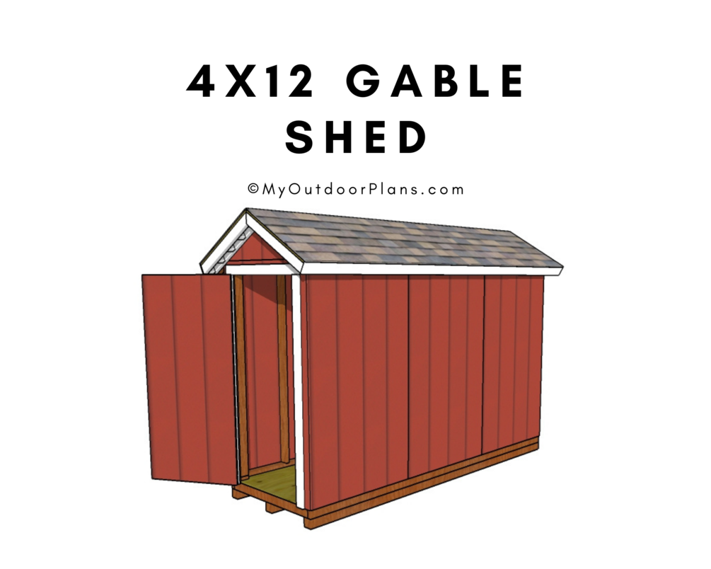 4x12 Gable Shed Plans