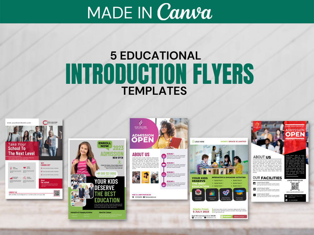 5 Education Flyers Template | Fully Customisable Canva Templates ...