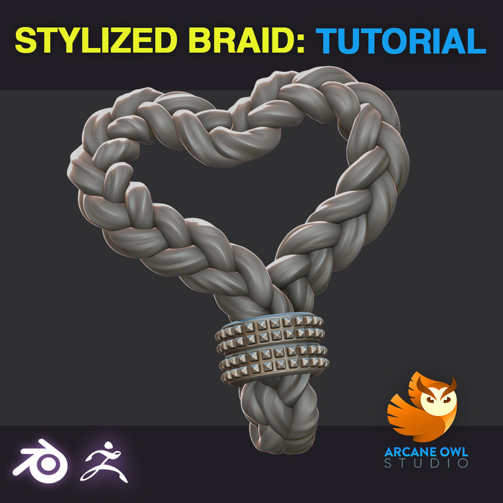 Stylized Braid Tutorial [Blender + ZBrush]