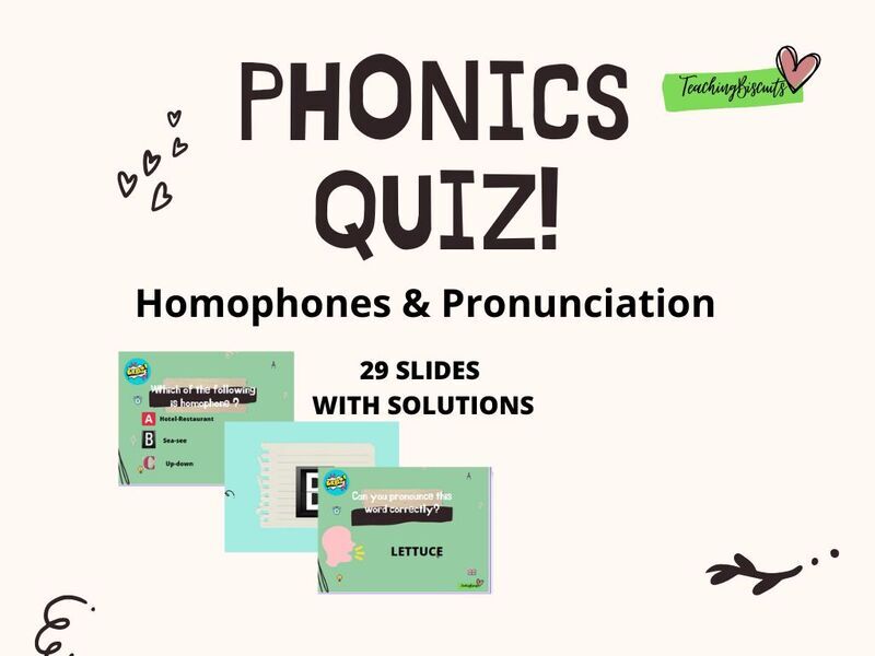 Phonics Quiz - Homophones & Pronunciation