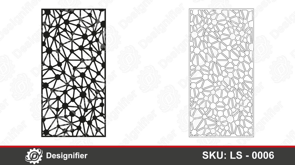Wall screen panel LS 0006 design for partition walls, DXF File ready ...