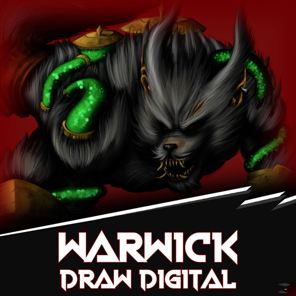 Warwick Draw - poster Warwick League of Legends