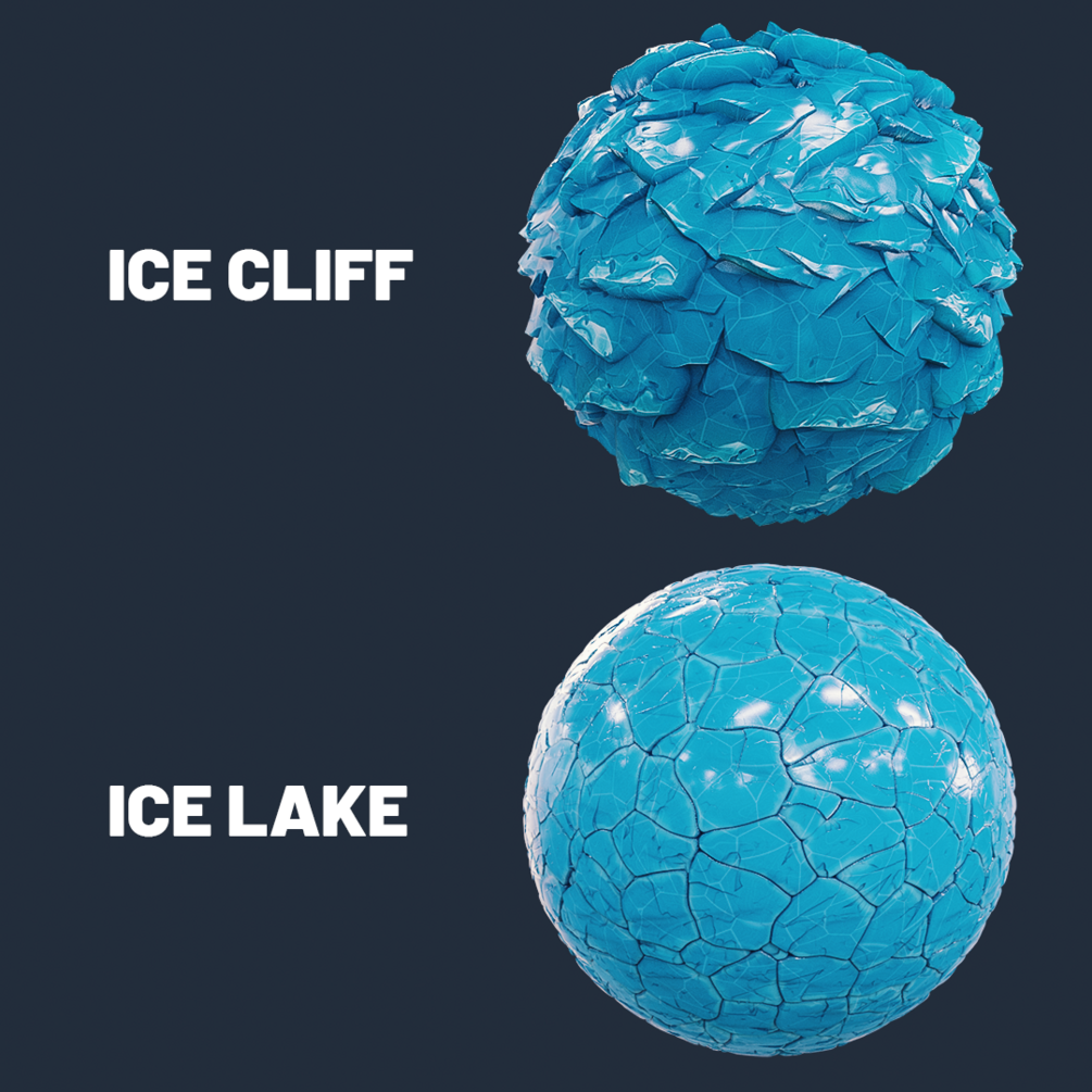 Blender 3D: Stylized Ice Cliff and Lake Materials