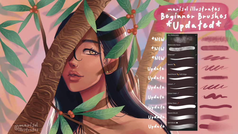🎨UPDATED Beginner Brushes for Procreate🎨