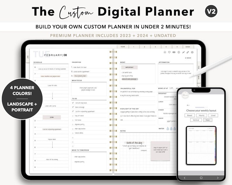The Custom Digital Planner | Minimalist Style