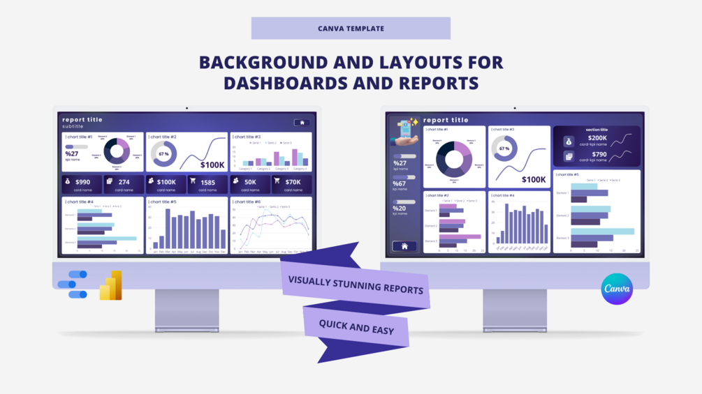 Dashboard Layouts Cover Backgrounds - for Power BI & Data Studio ...