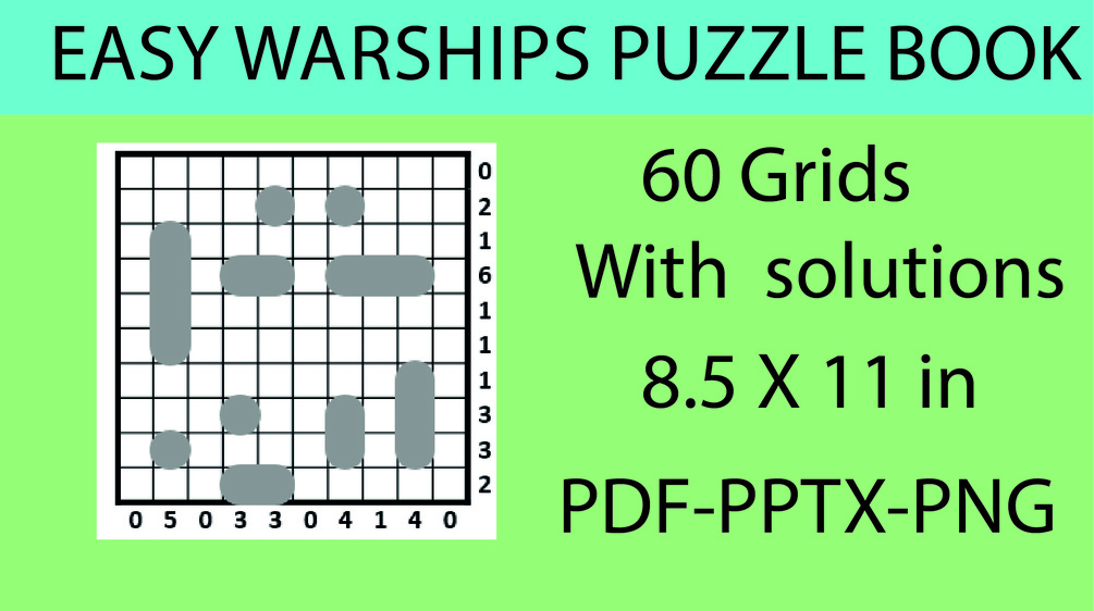 Free Warships 60 Puzzles with Solutions (KDP Interior)