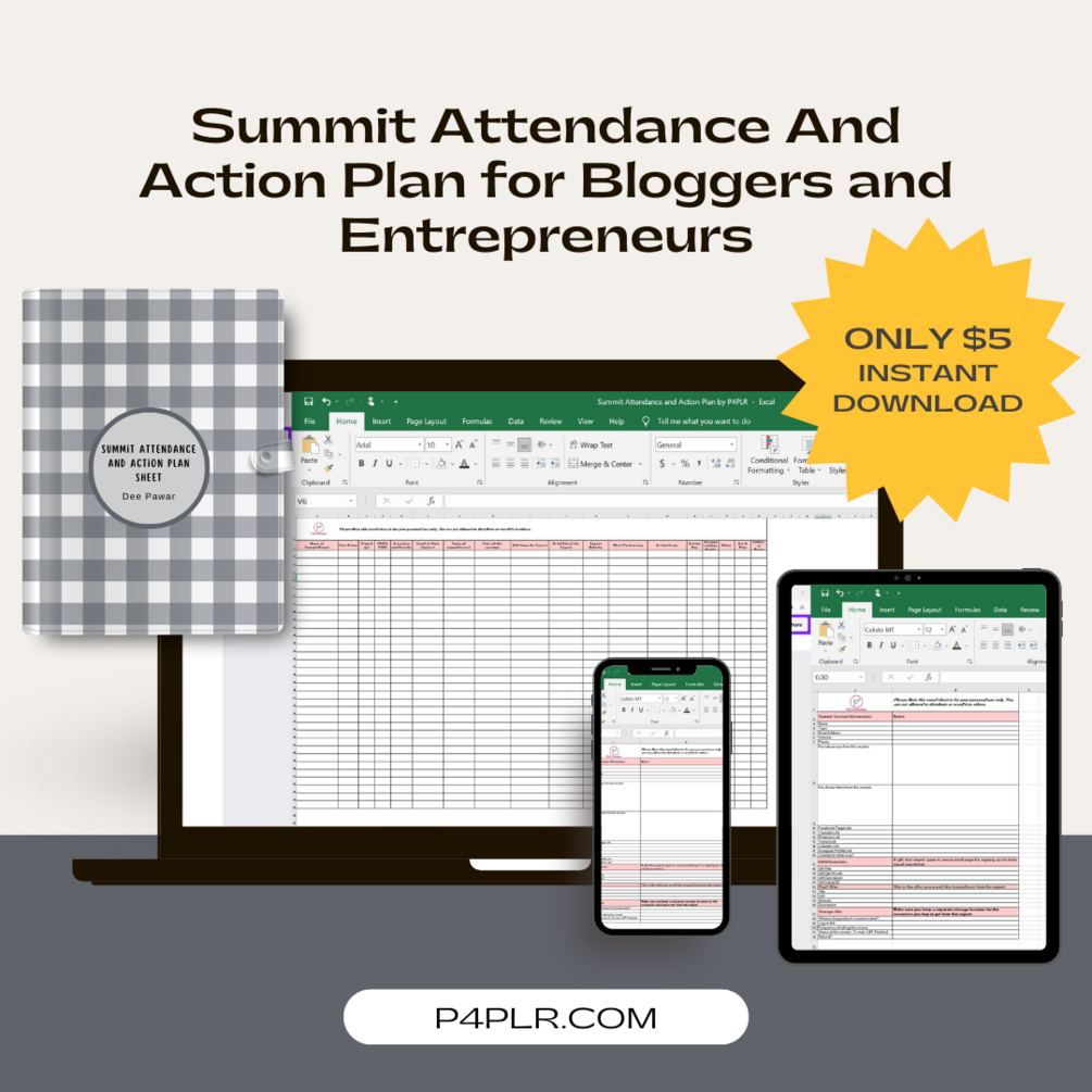 Summit Attendance and Action Plan for Bloggers and Entreprenuers