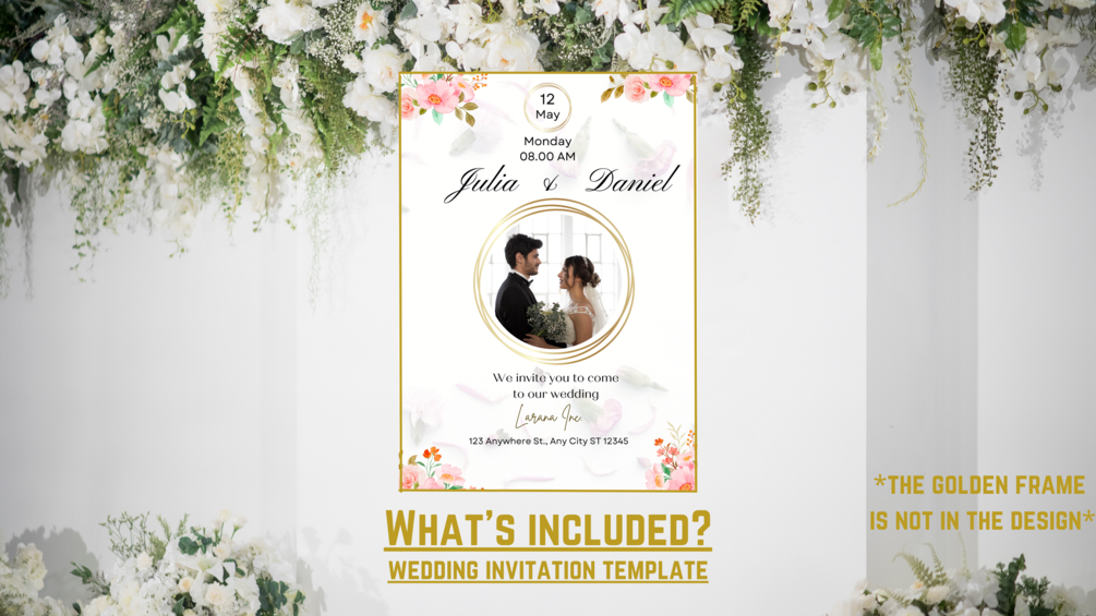 Wedding Invitation Customizable Template